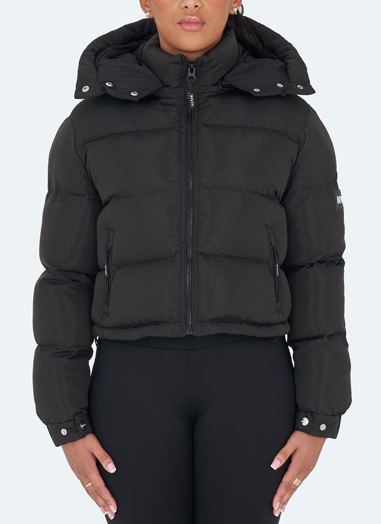 NVLTY - Womens Essential Puffer Jacket - Black – N V L T Y