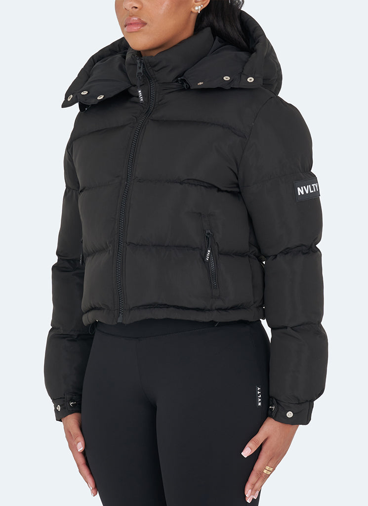 NVLTY - Womens Essential Puffer Jacket - Black – N V L T Y