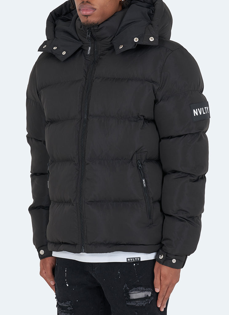 NVLTY - Essential Puffer Jacket - Black – N V L T Y