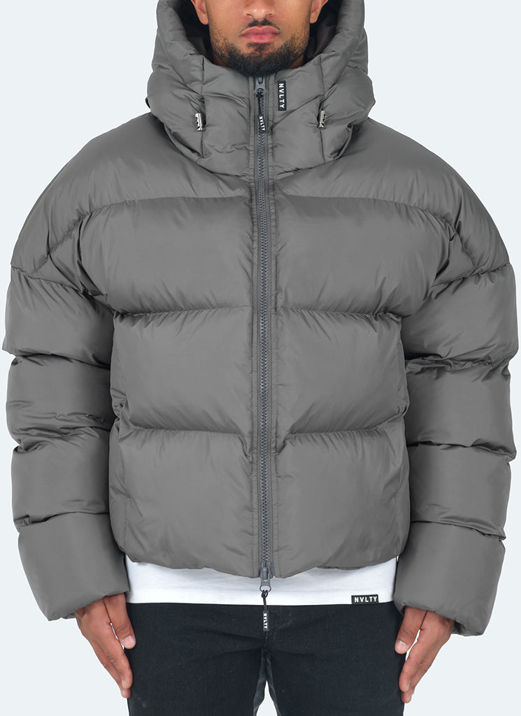 NVLTY - Vintage Puffer Jacket - Grey – N V L T Y