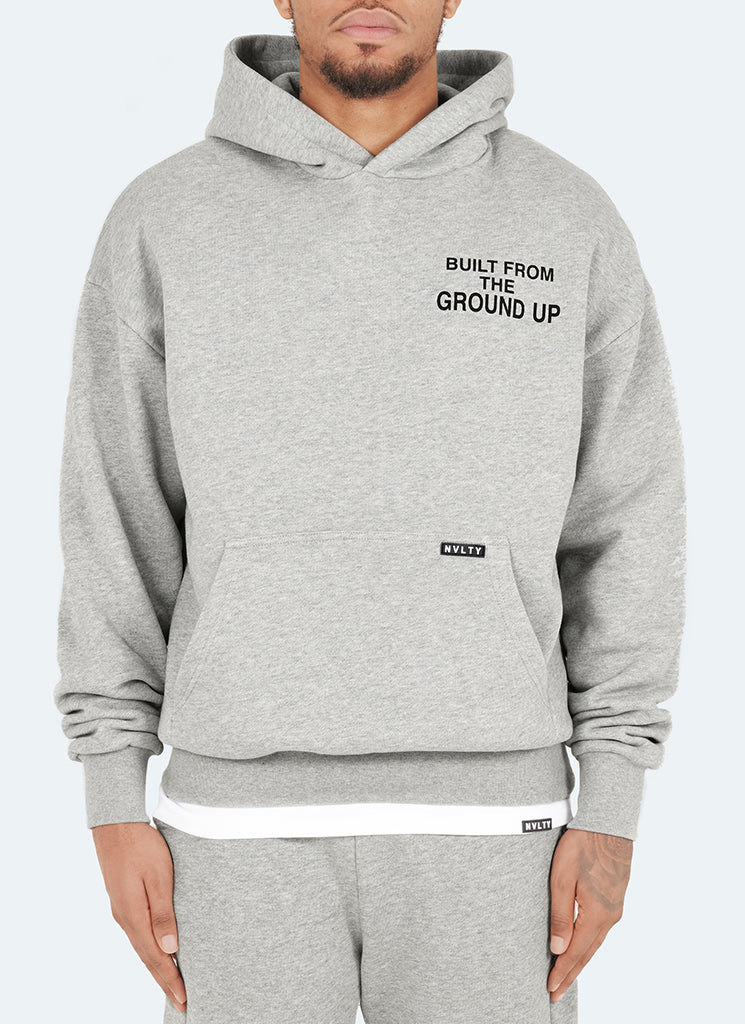 Built From The Ground Up Hoodie - Grey – N V L T Y