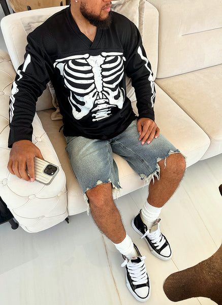 Vintage Skeleton Jersey - Black – N V L T Y