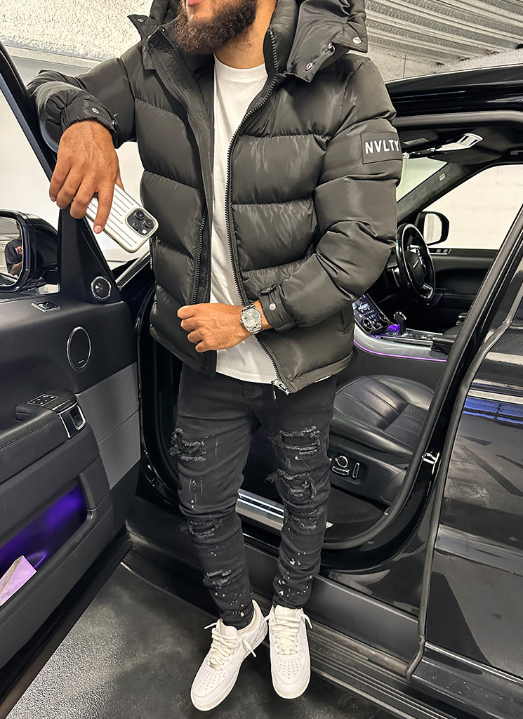 NVLTY - Essential Puffer Jacket - Black – N V L T Y