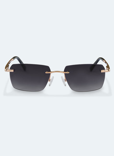 Frameless Tint Sunglasses - Gold – N V L T Y